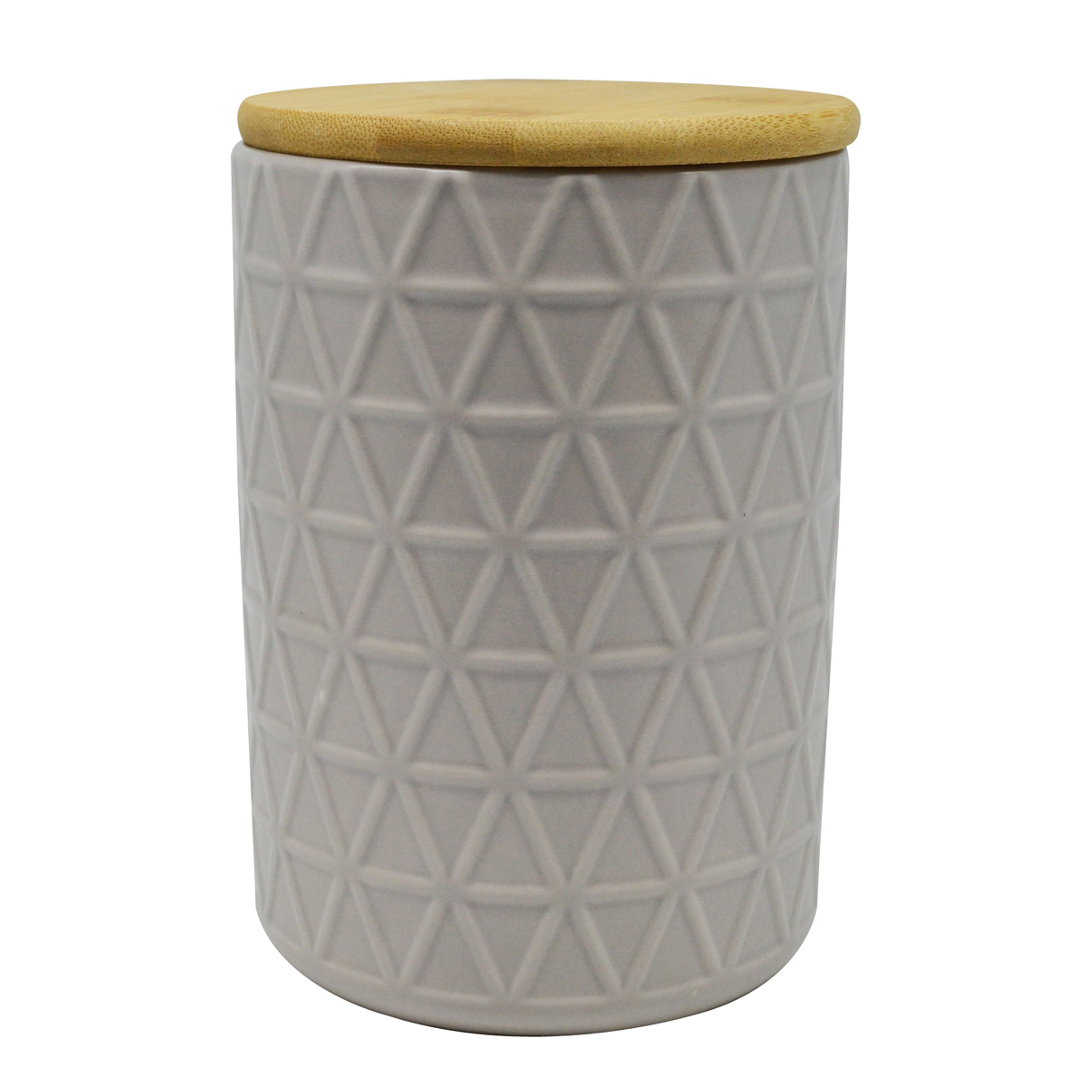 Βάζο Κουζίνας Γκρι Με Καπάκι Bamboo 11 x 11 x 15.6 cm | Super Market ...